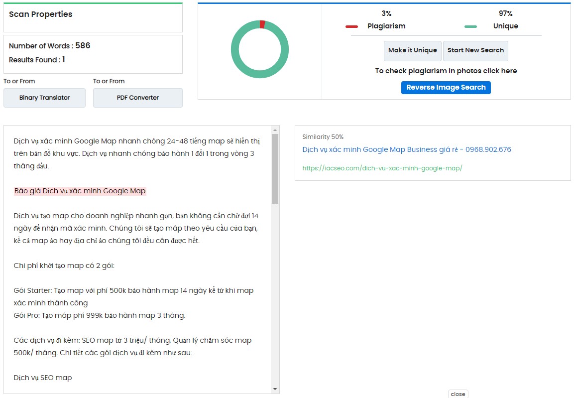 Cách kiểm tra nội dung trùng lặp | Check unique content - MrH Digital ...